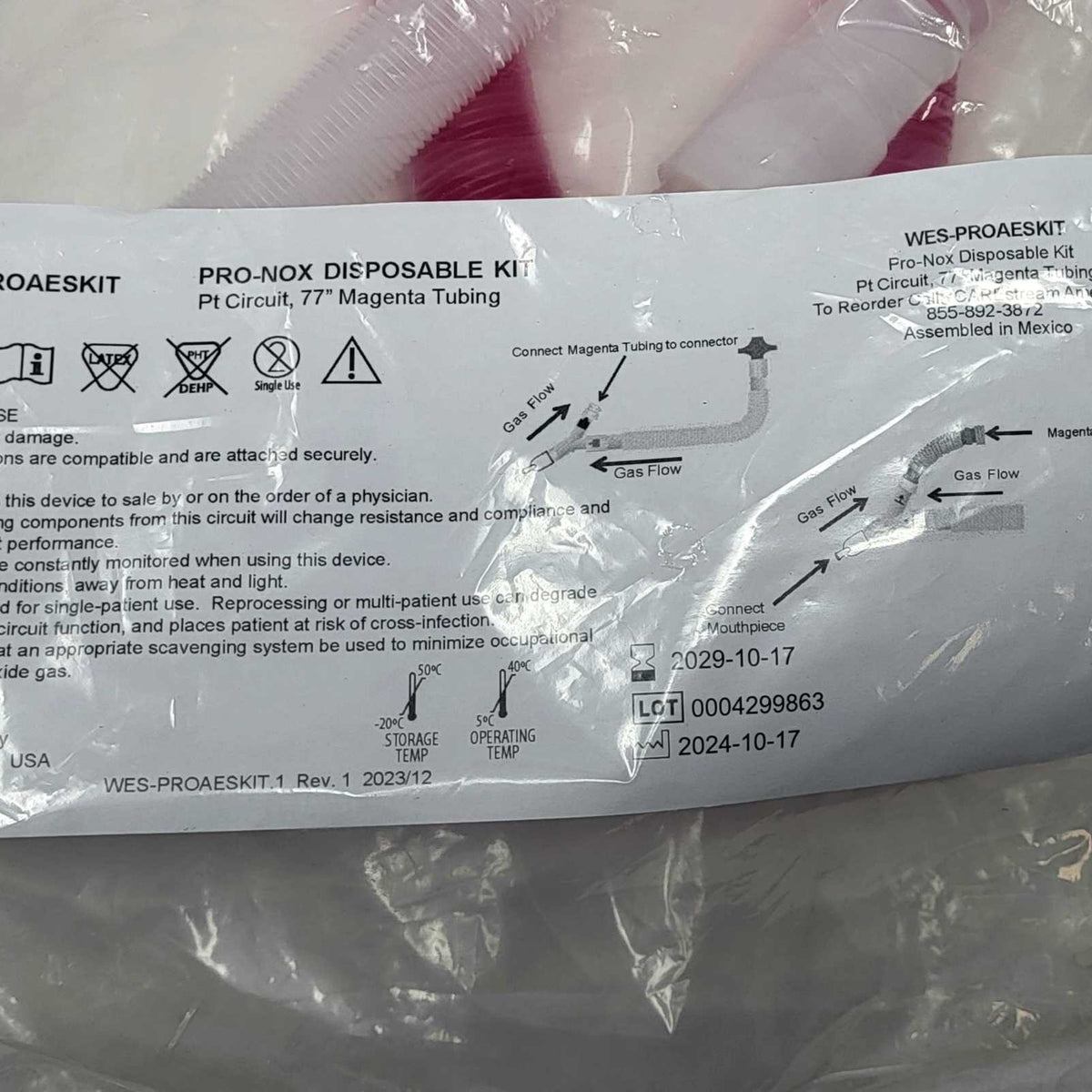 WestMed Pronox Disposable Tubing Kit – MNML Aesthetics