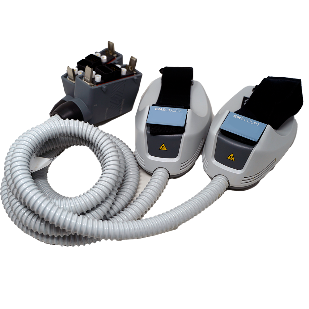 BTL Emsculpt Classic Arm Paddle set w/ 301 Treatment Cycle card & Velc ...